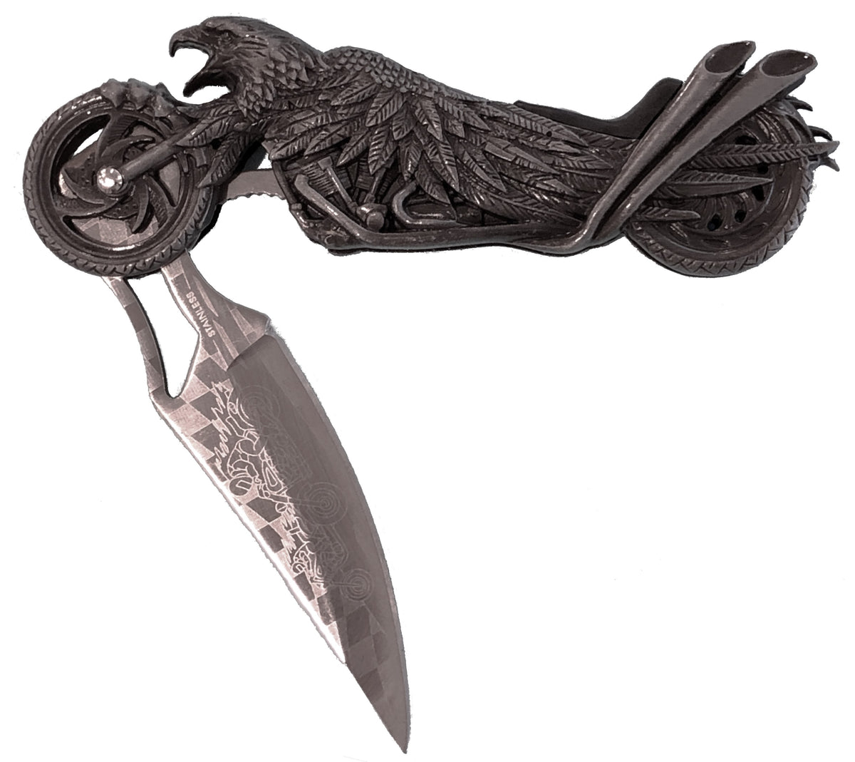 Eagle Motorcycle Knife – Zenith Engraving and Design Ltd.