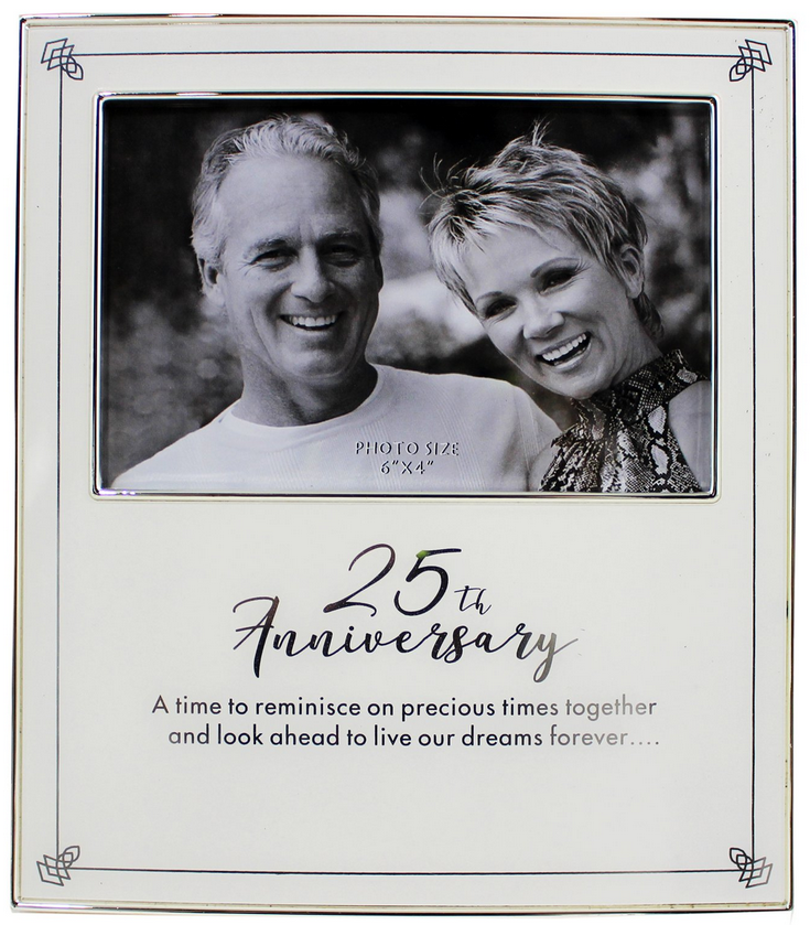 25th Anniversary Frame 4x6 - Reminisce. – Zenith Engraving and Design Ltd.